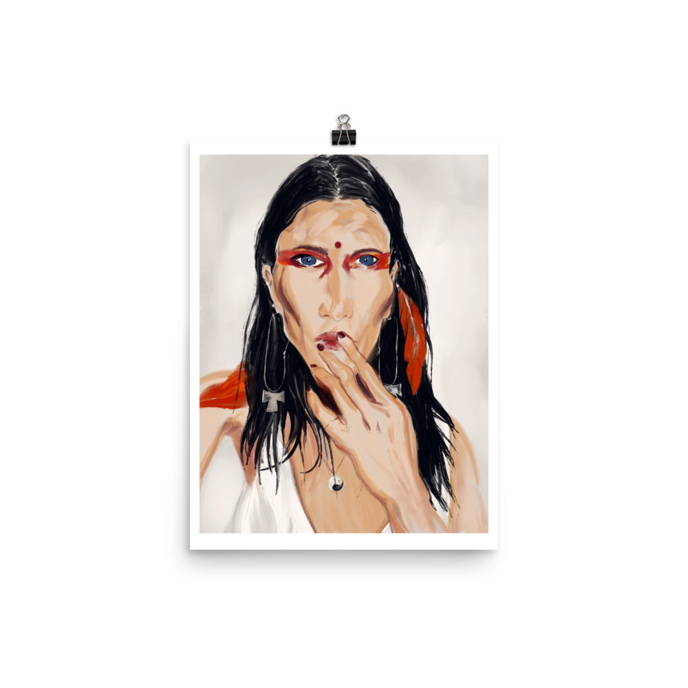 Native American Portrait, Art Print – Original Art on Things